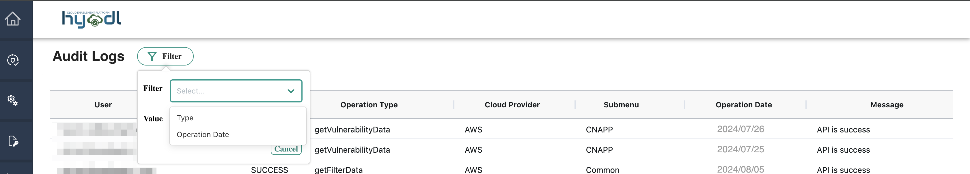 HYMDL Audit Logs | HYMDL